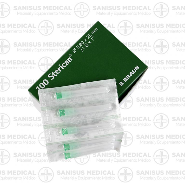 Agujas Braun Sterican 21G x 1" 0,80 x 25mm Verde Caja 100 uds - Sanisus ...