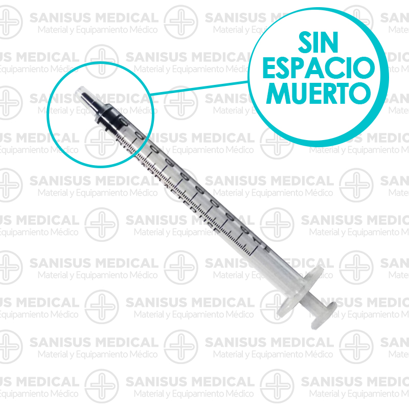 Jeringa 1ml Tuberculina Luer Slip Sin agujas Caja 100 uds - Sanisus Medical