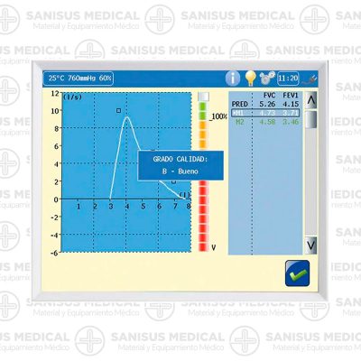 Espirómetro digital sobremesa Datospir touch Easy-T Con turbina y software W20s - Sanisus Medical