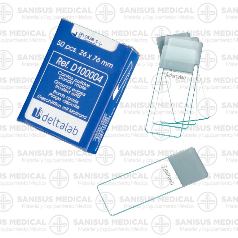 Portaobjetos de vidrio con banda mate Paquete de 50 uds. - Sanisus Medical