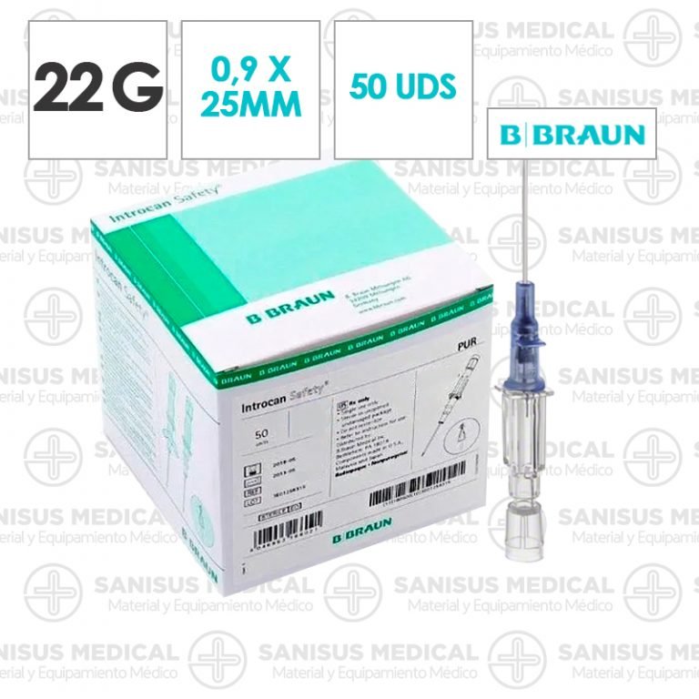 Catéter Braun Introcan Safety 22G 0,9x25mm Seguridad Caja 50 uds ...