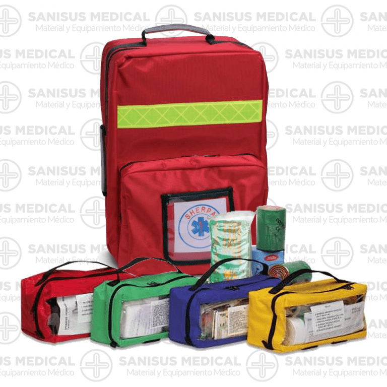 Mochila equipada completa con material de primeros auxilios - Sanisus ...