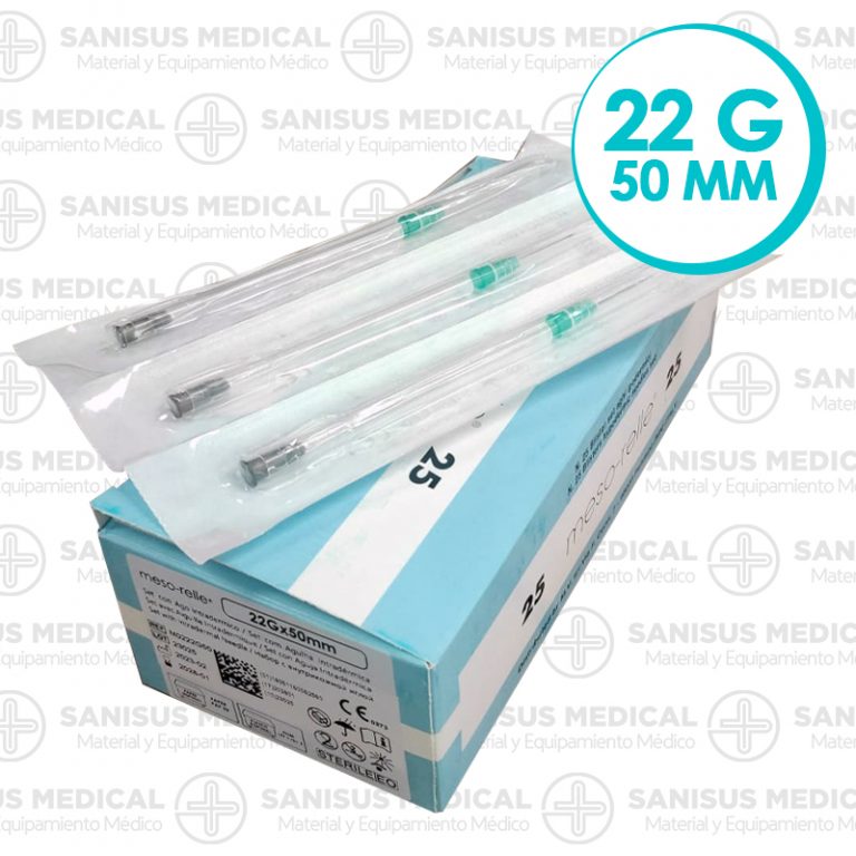Micro Cánula Meso-relle 22G x 50mm Caja de 25 uds. - Sanisus Medical