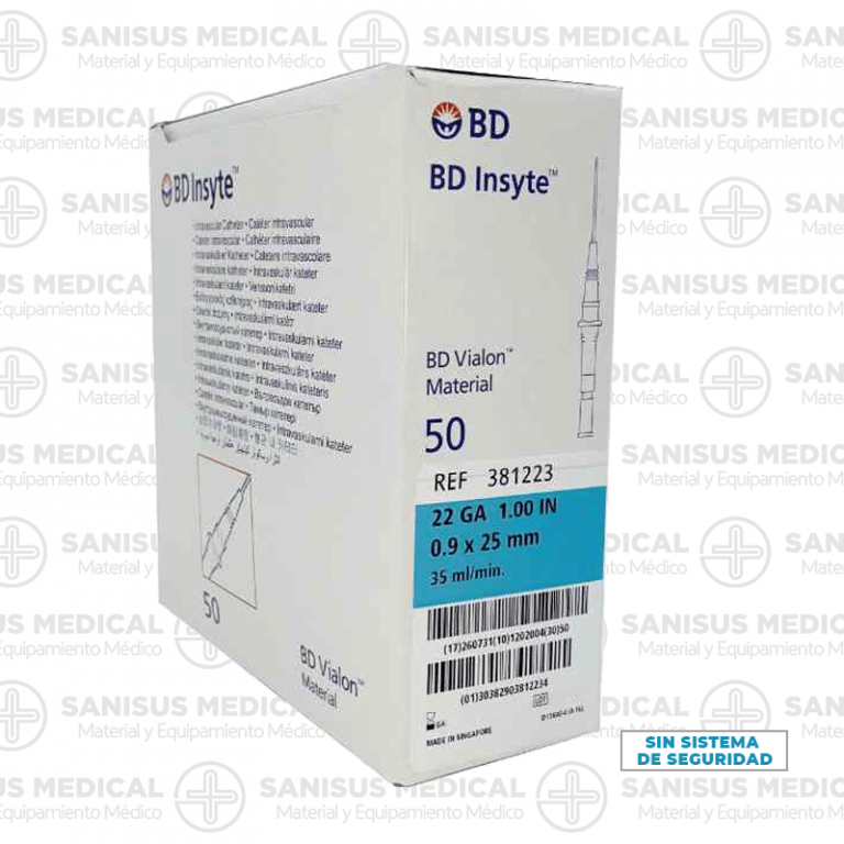 Catéter BD Insyte Vialon 22GA Caja 50 uds - Sanisus Medical