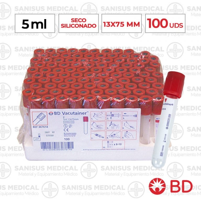 Tubo BD Vacutainer seco siliconado